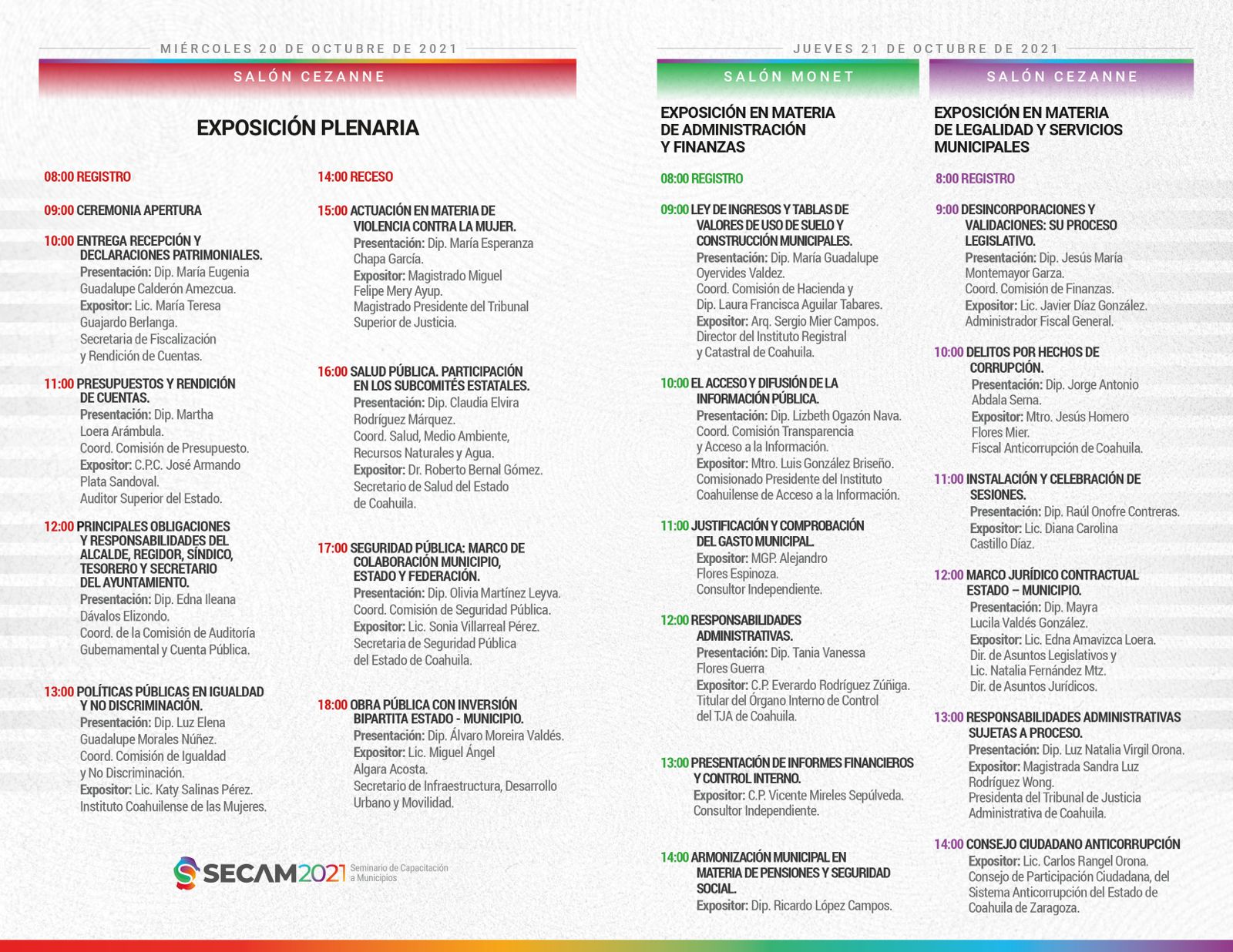 SECAM 2021 – H. Congreso Coahuila